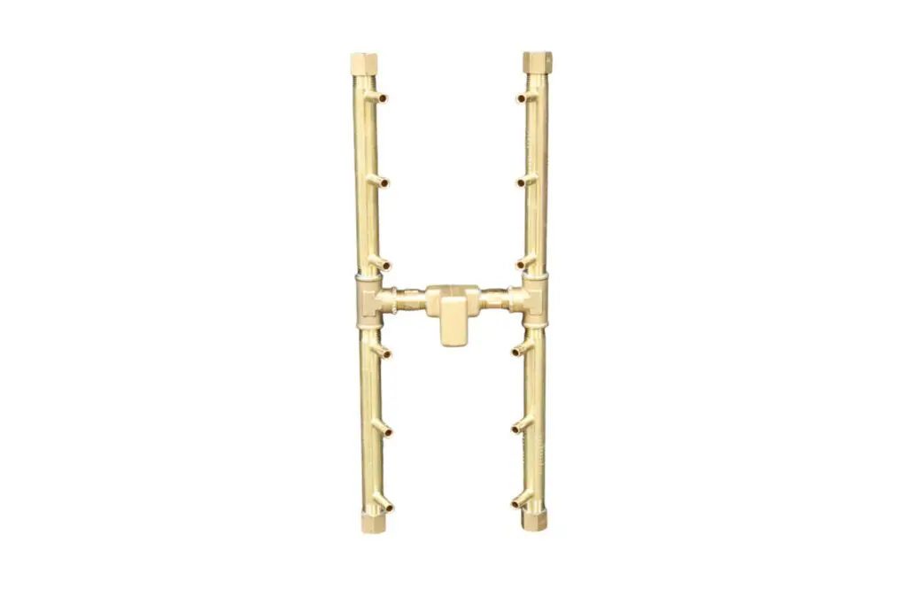 120K BTU 18" X 6.75" Universal Crossfire H-Style Brass Burner (UH120)