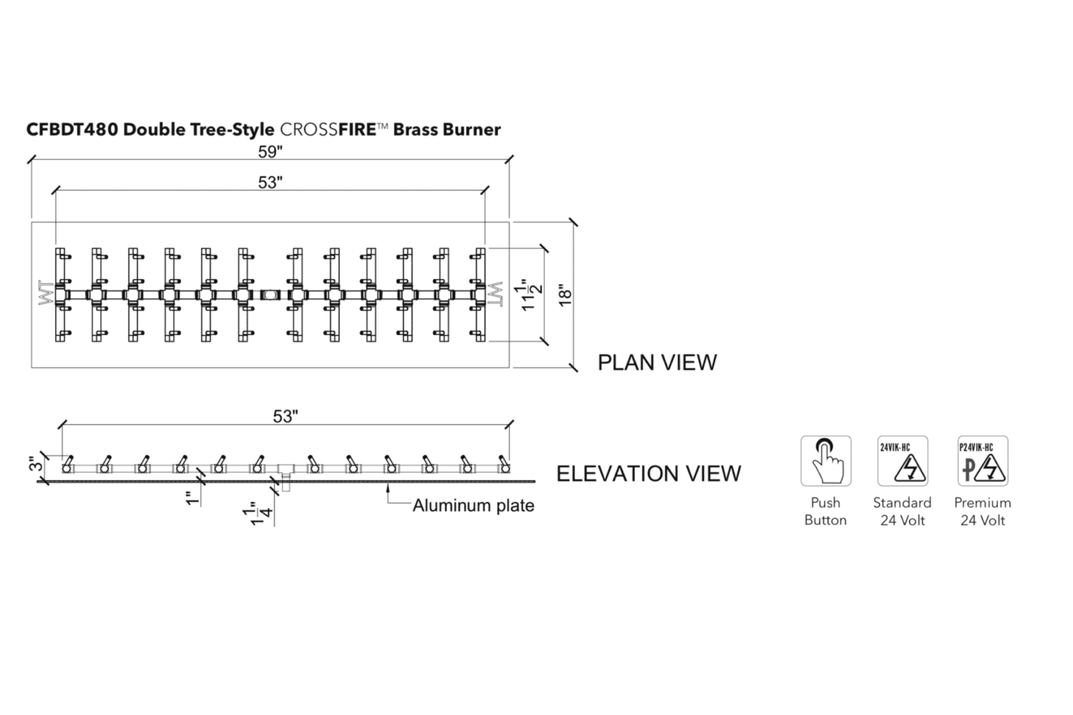 Tree style Burner 350000 BTU Warming Trends Crossfire