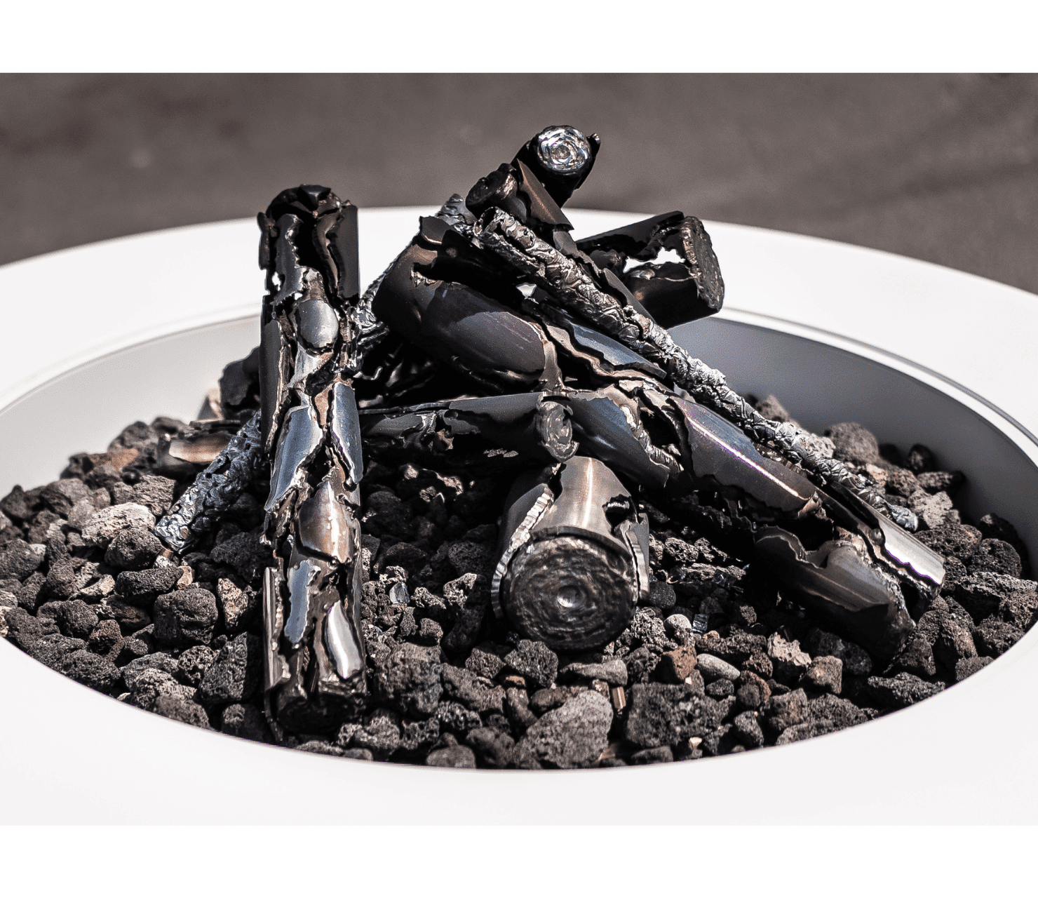 Steel Logs | Gas Fire Pit Media | Montana Fire pits