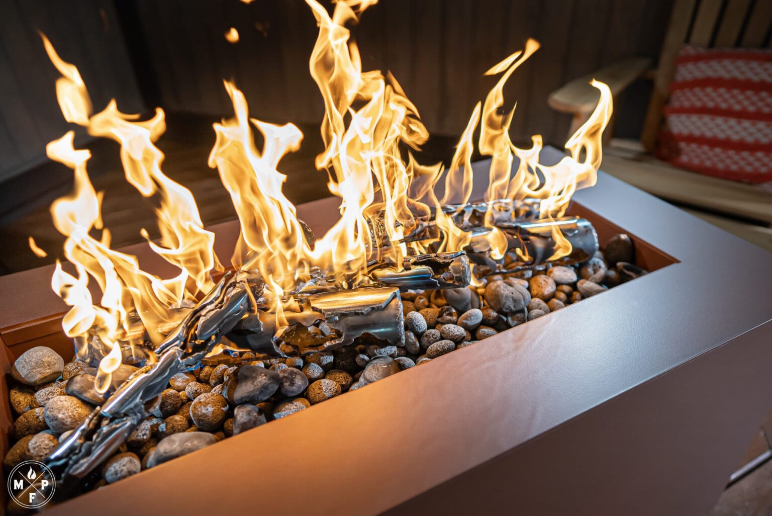 Steel Logs | Gas Fire Pit Media | Montana Fire pits