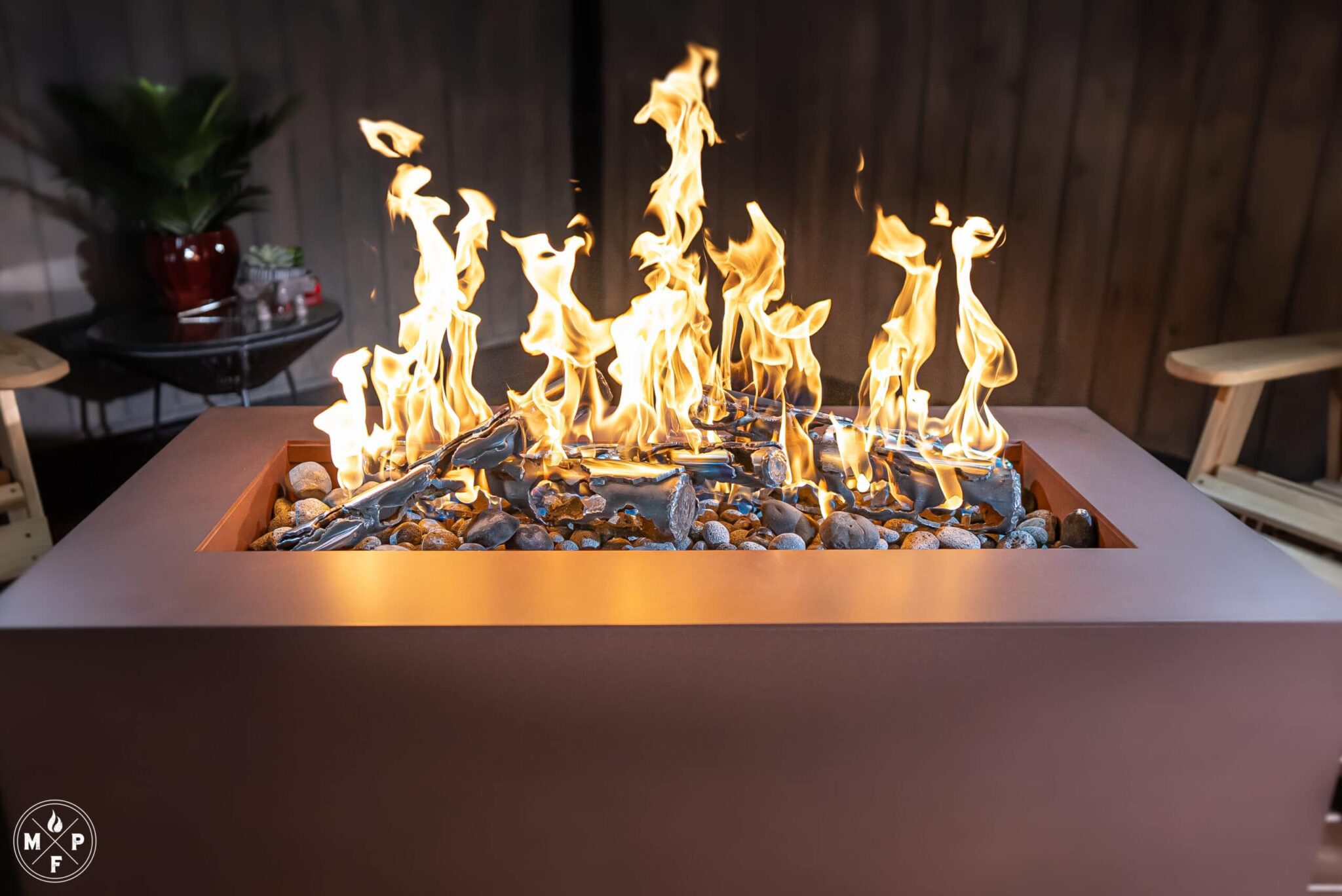 Steel Logs | Gas Fire Pit Media | Montana Fire pits