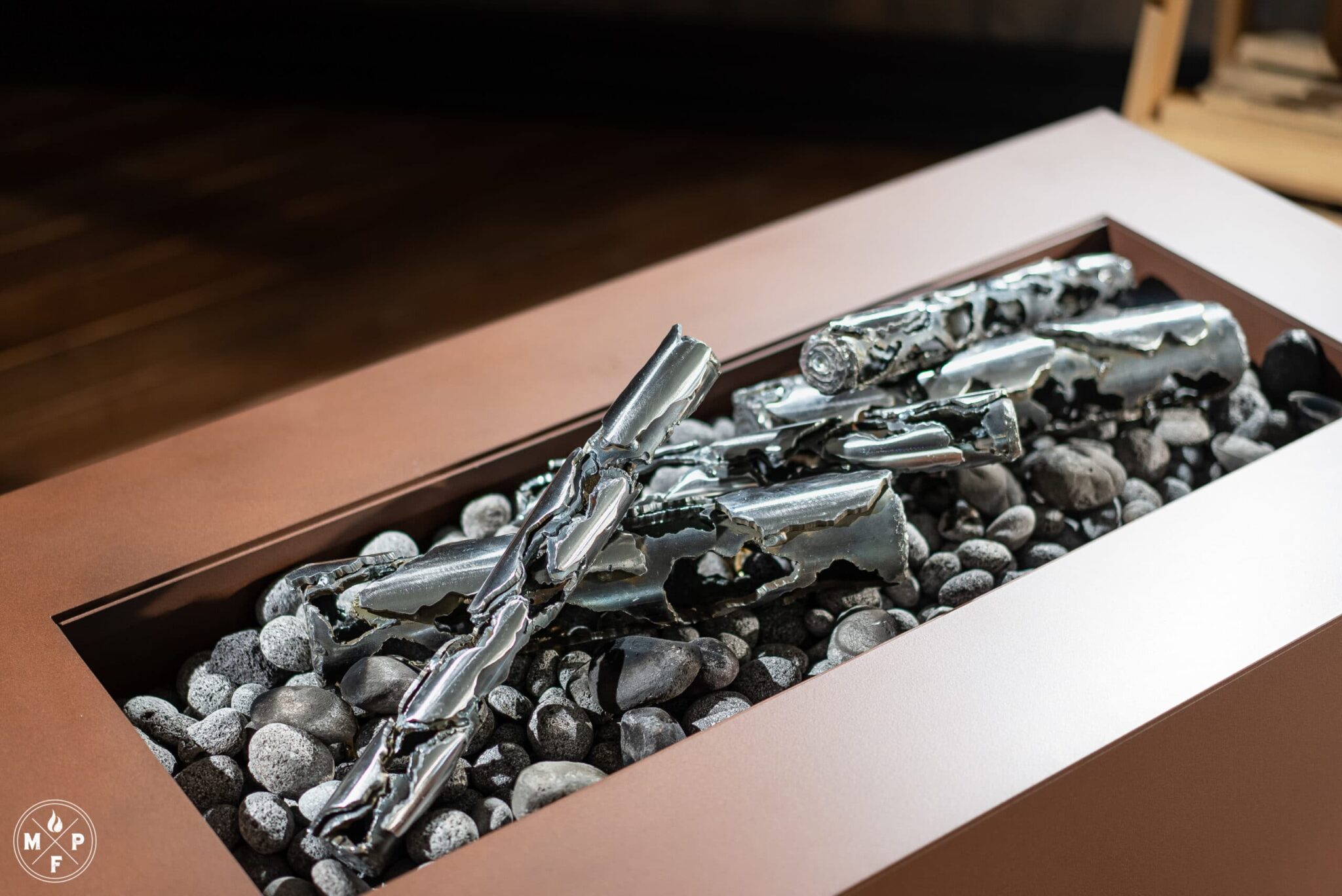 Steel Logs | Gas Fire Pit Media | Montana Fire pits