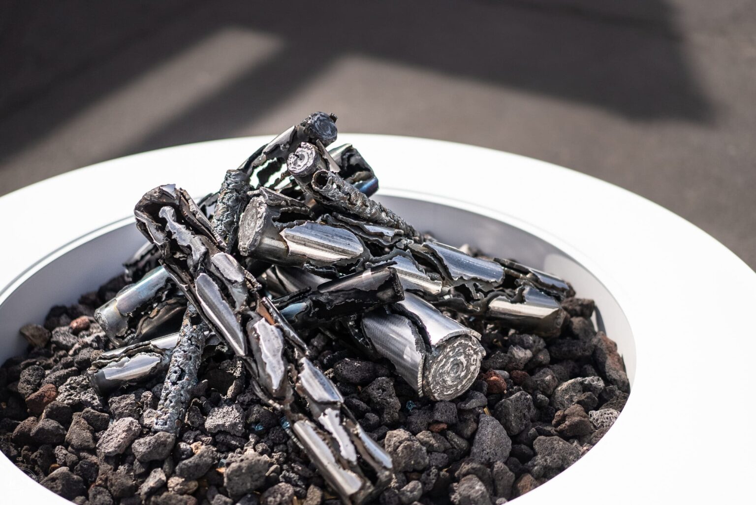 Steel Logs | Gas Fire Pit Media | Montana Fire pits