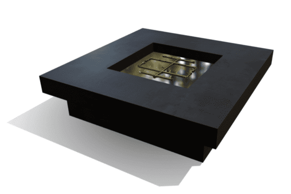 Redwood Custom Steel Gas Fire Table | Montana Fire Pits