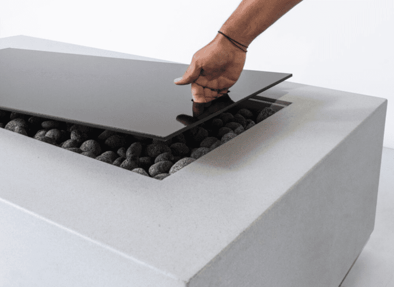 Toba Fire Table | Concrete by Montana Fire Pits