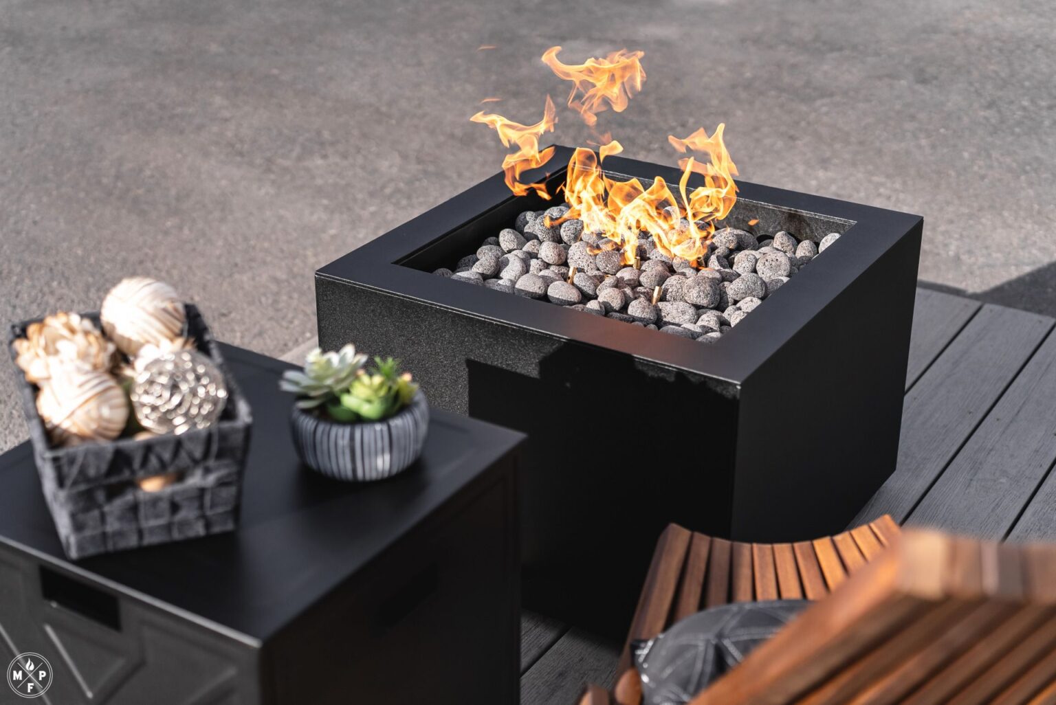 Glacier Studio Steel or Aluminum Fire Table | Montana Fire Pits