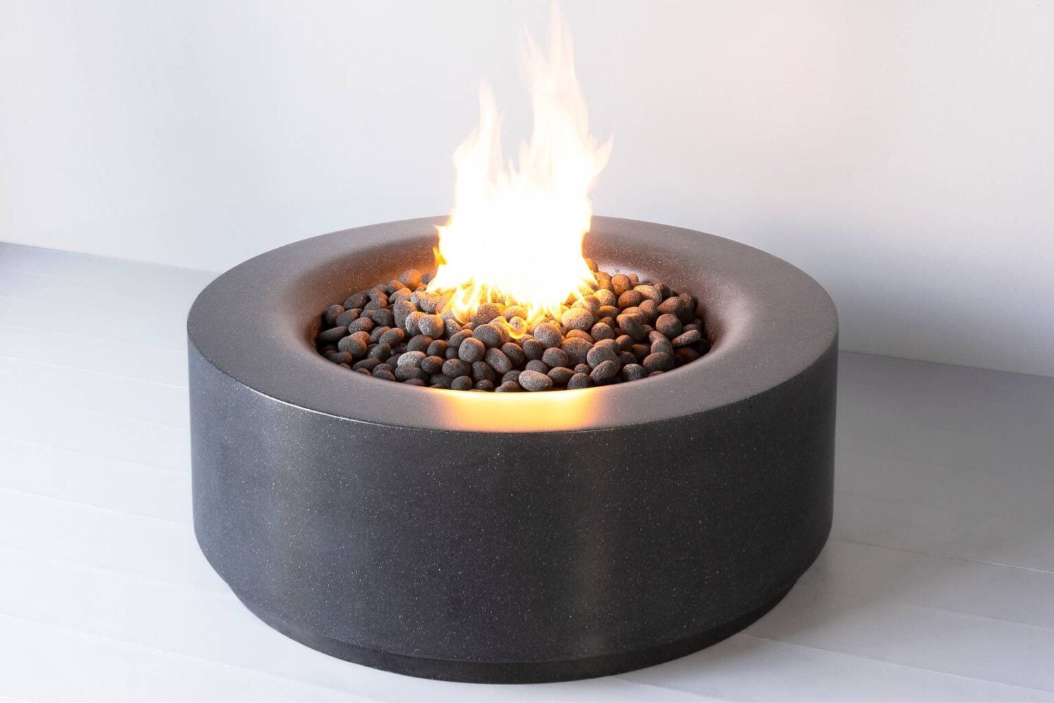 Oblica Slide Fire Table | Modern Concrete by Montana Fire Pits
