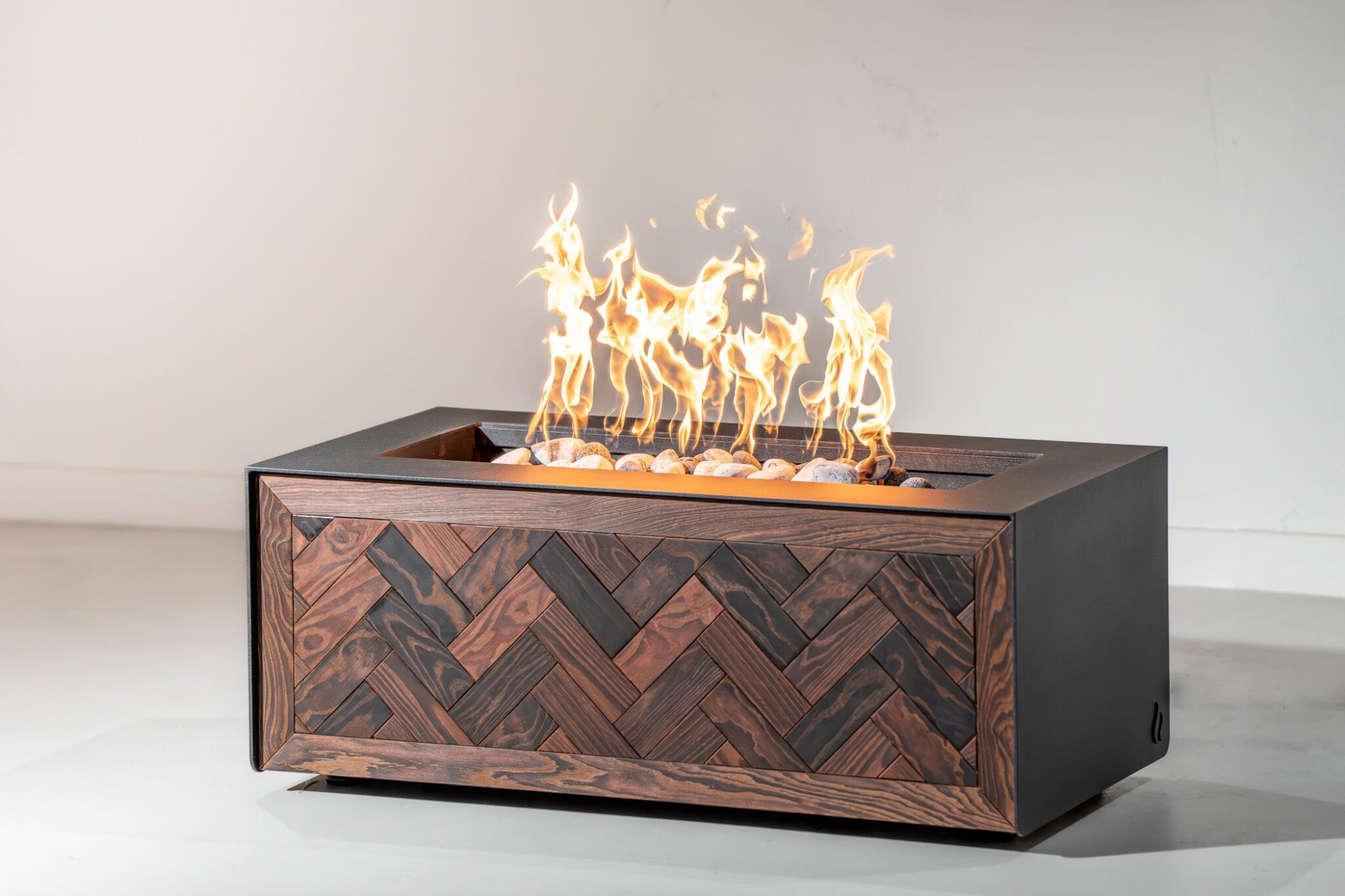 The Teton Studio | Metal + Arbor Wood Fire Pit Table