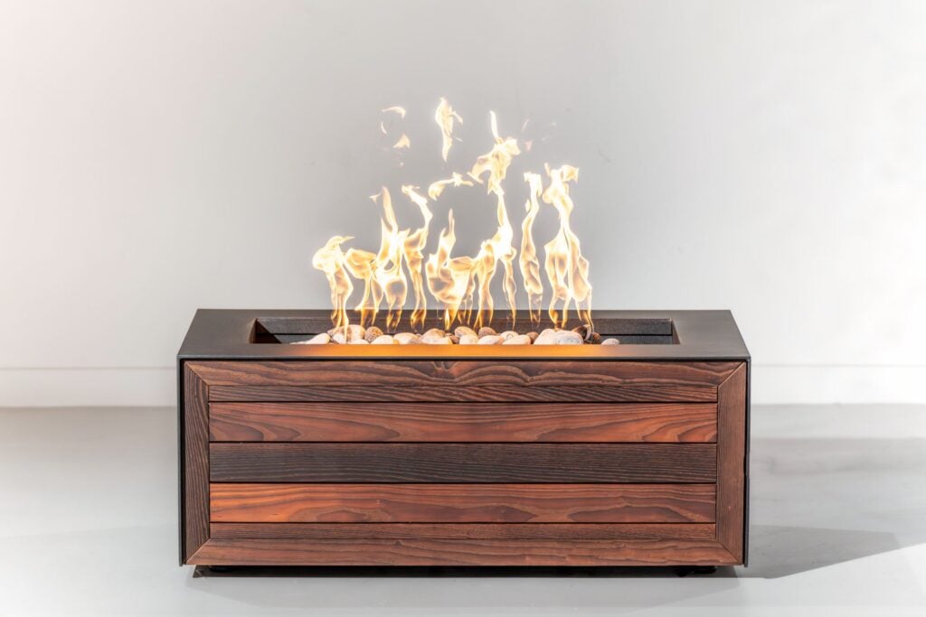 The Teton Studio | Metal + Arbor Wood Fire Pit Table