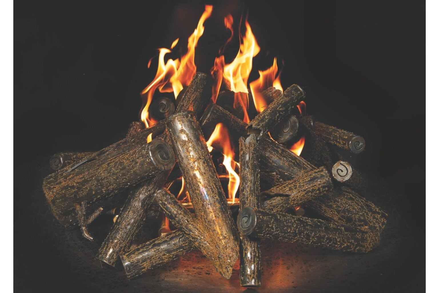 Steel Logs | Gas Fire Pit Media | Montana Fire pits